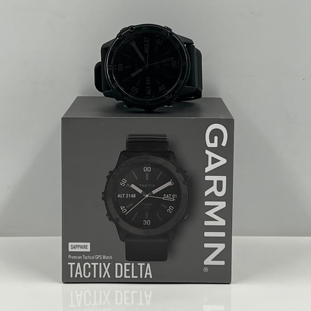 Pre-owned GARMIN TACTIX DELTA SAPPHIRE PREMIUM TACTICAL GPS WATCH - MIL ...